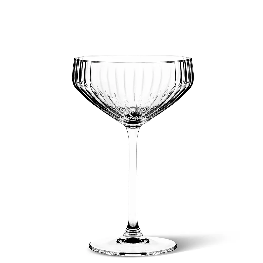 ALTOM DESIGN PLISSE Komplet 4 kieliszków do prosecco 300ML - niskie ...